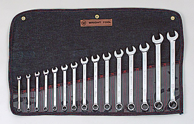 Wright Tool 952 15 Pc. Full Polish Metric Combination Wrench Set | Hand ...